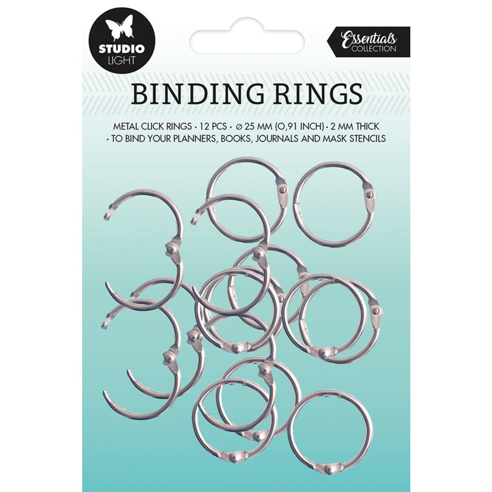 Binding Rings Silver (12pcs) (SL-ES-RING03) - Craftlines B.V.