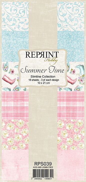 Summertime Slimline Paper Pack (RPS039) - Craftlines B.V.