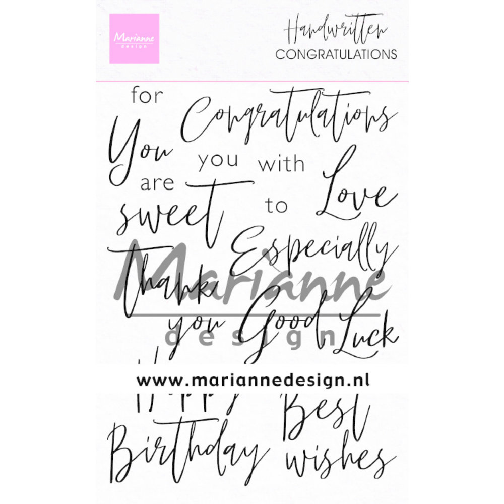 Clear Stamps Handwritten Congratulations (CS1052) - Craftlines B.V.