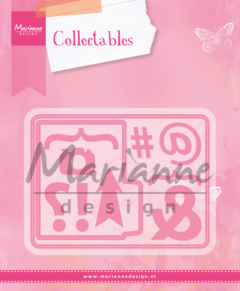 Collectables Dies Pocket Card & Marks (COL1389) - Craftlines B.V.