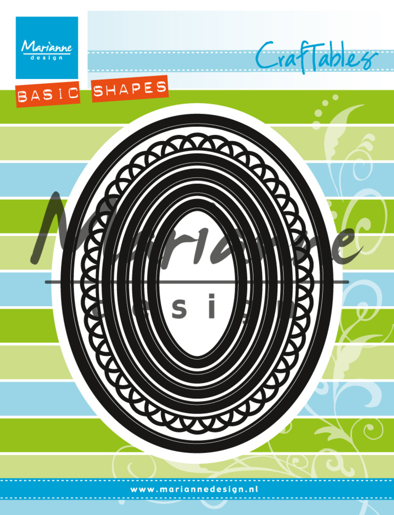 Craftables Basic Shapes Oval (CR1333) - Craftlines B.V.