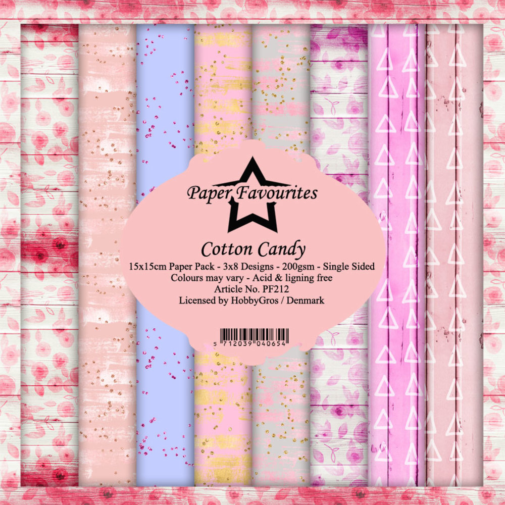Cotton Candy 6x6 Inch Paper Pack (PF212) - Craftlines B.V.
