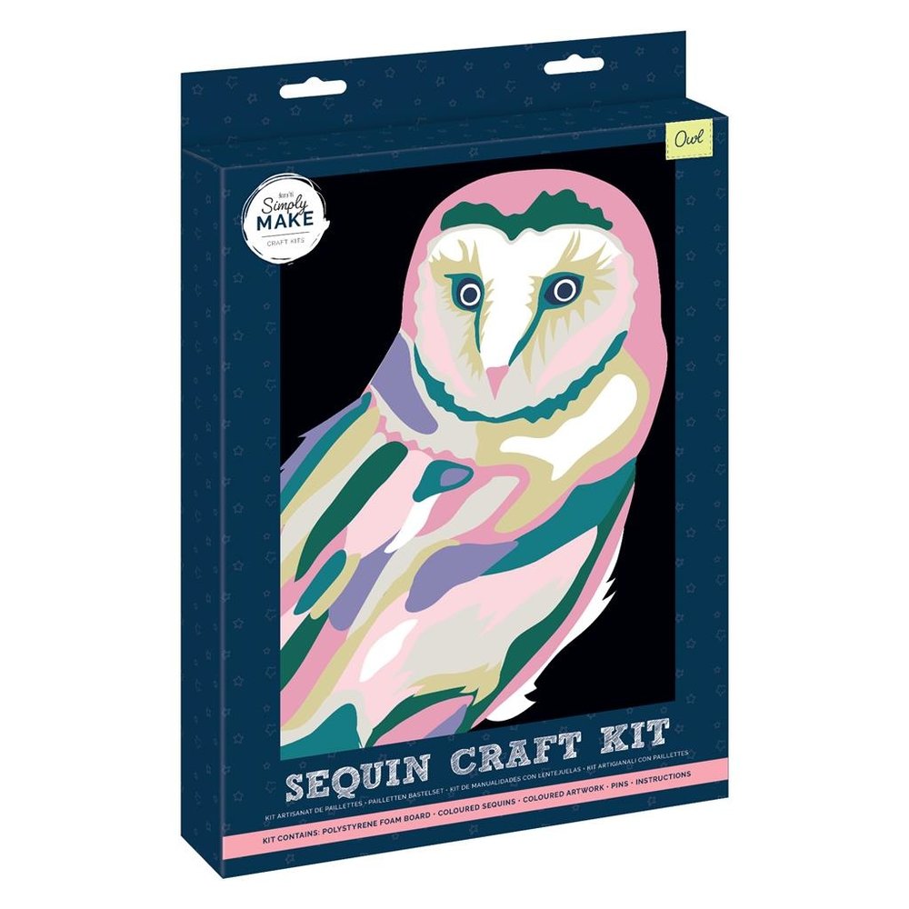 Sequin Craft Kit Owl (DSM 105163) - Craftlines B.V.