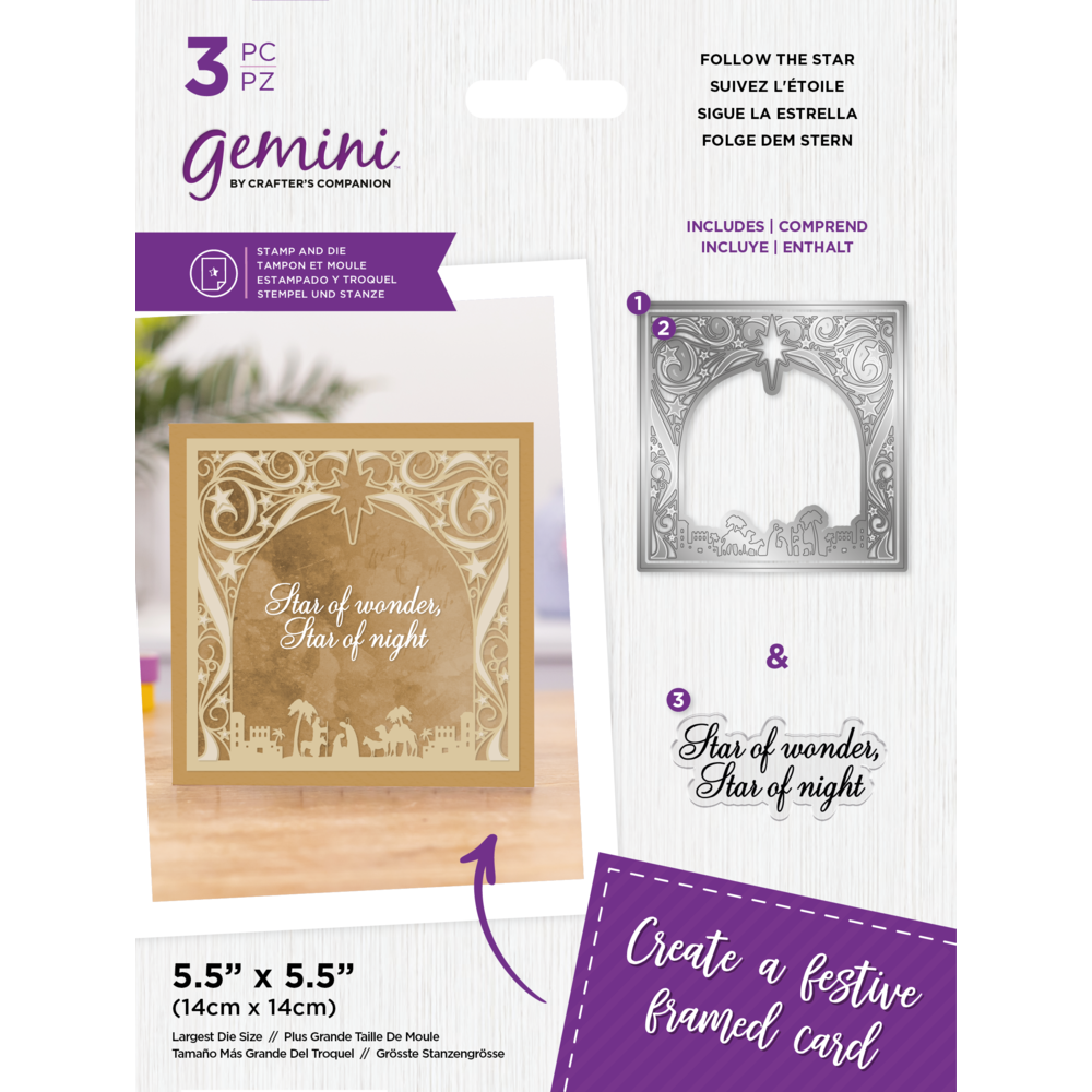 Decorative Frame Stamp & Die Follow the Star (GEM-STD-DF-FTST ...
