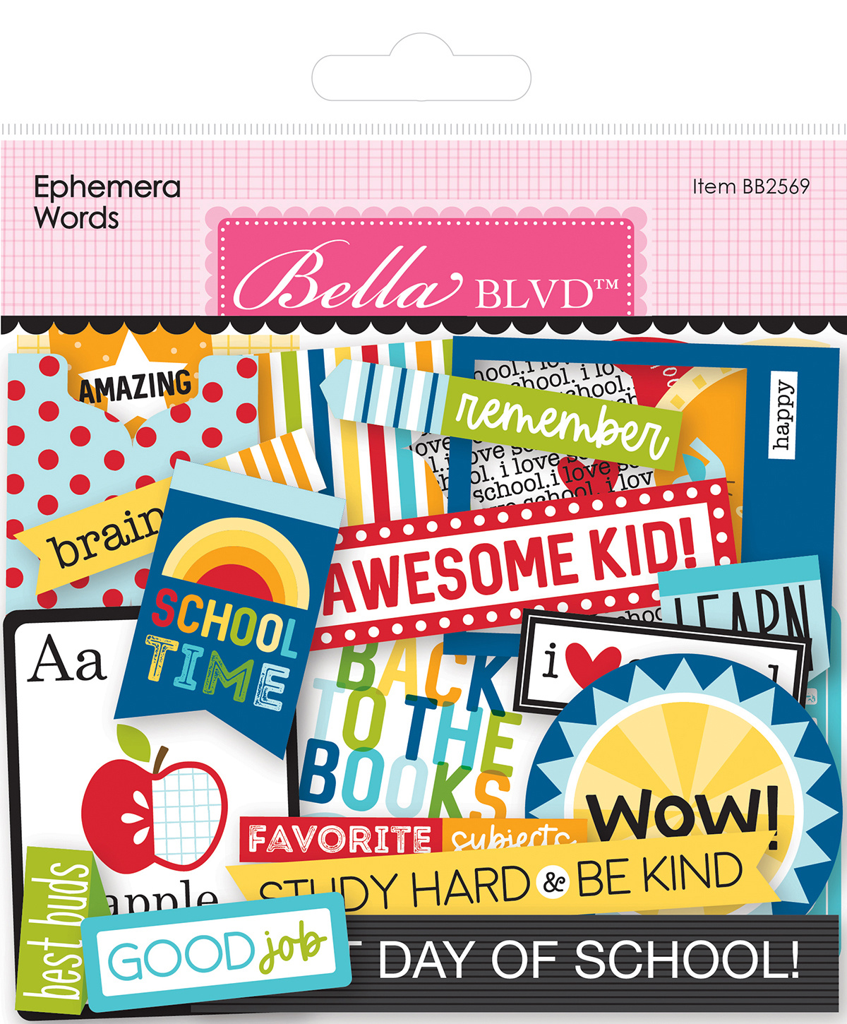 School Is Cool Ephemera Words (BB2569) - Craftlines B.V.