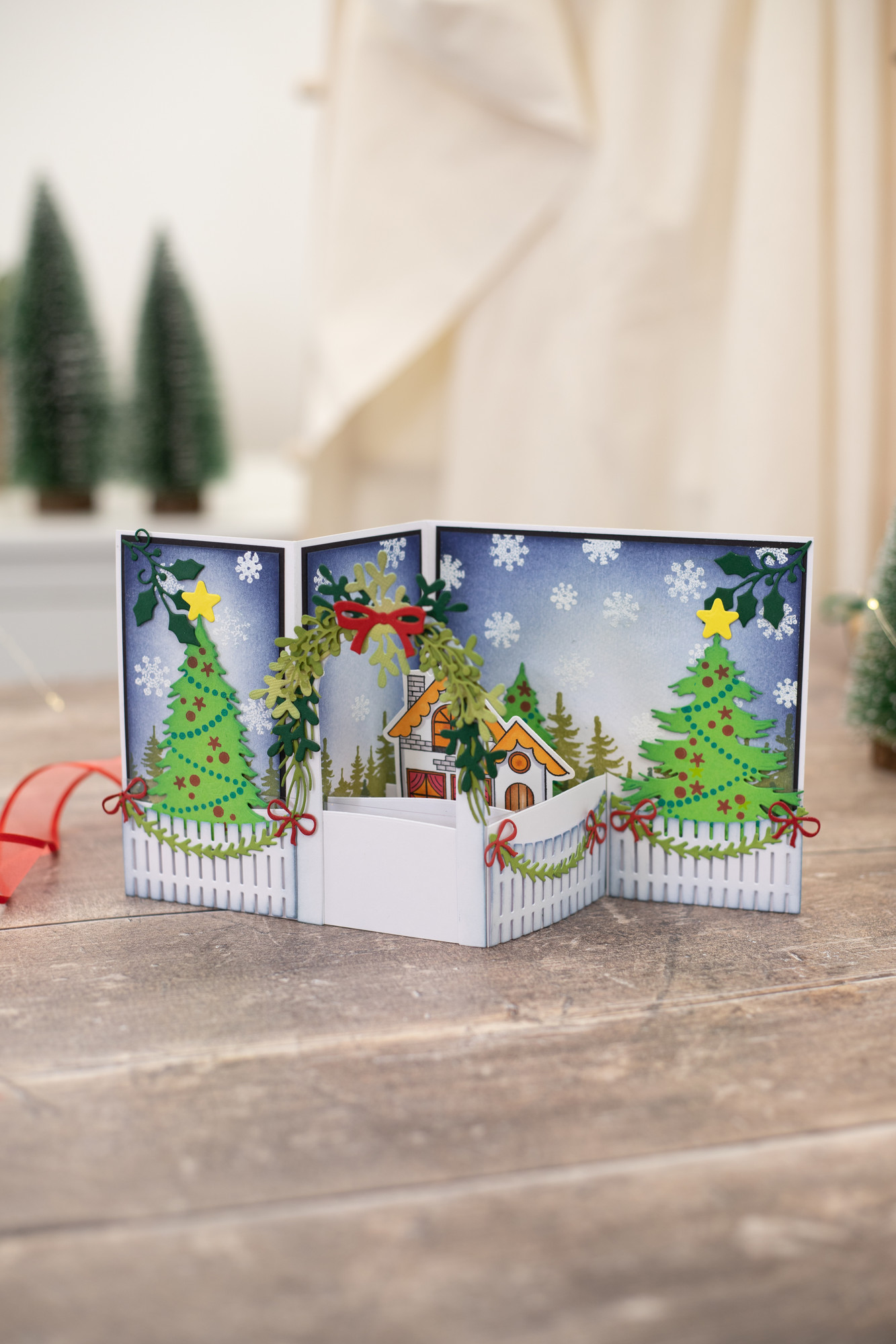 Christmas 3D Scene Builder Stamp & Die Christmas Cottage (GEM-STD-3DSB ...