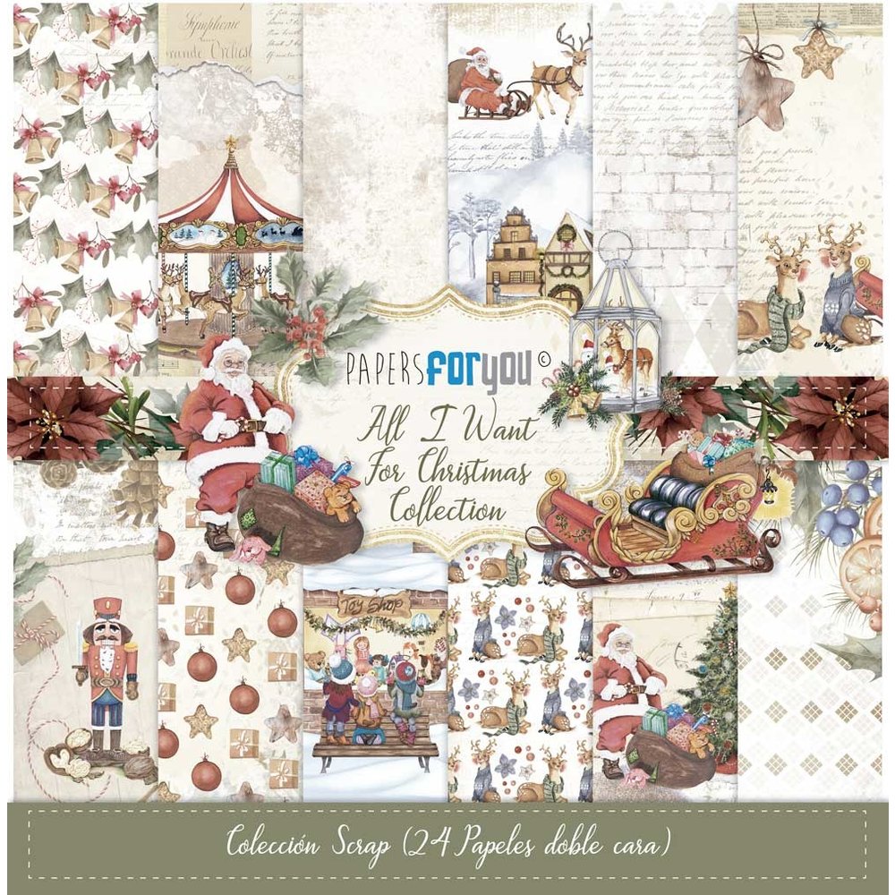 All I Want For Christmas Midi Scrap Paper Pack (24pcs) (PFY-10919 ...