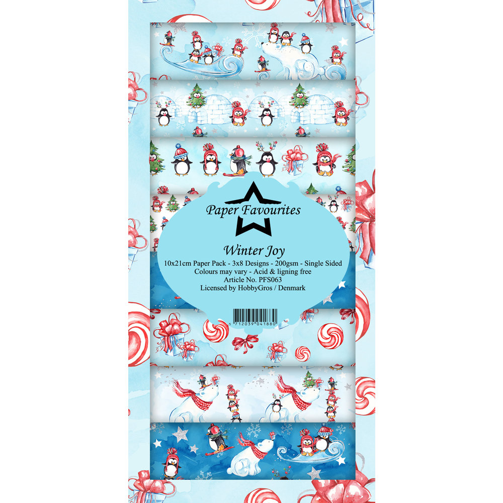 Winter Joy Slim Paper Pack (PFS063) - Craftlines B.V.