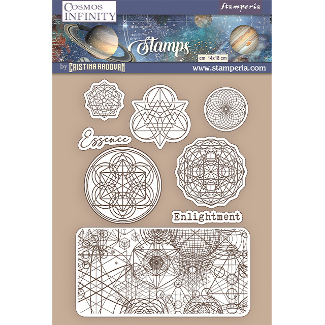 Natural Rubber Stamp Cosmos Infinity Essence Symbols (WTKCC219 ...