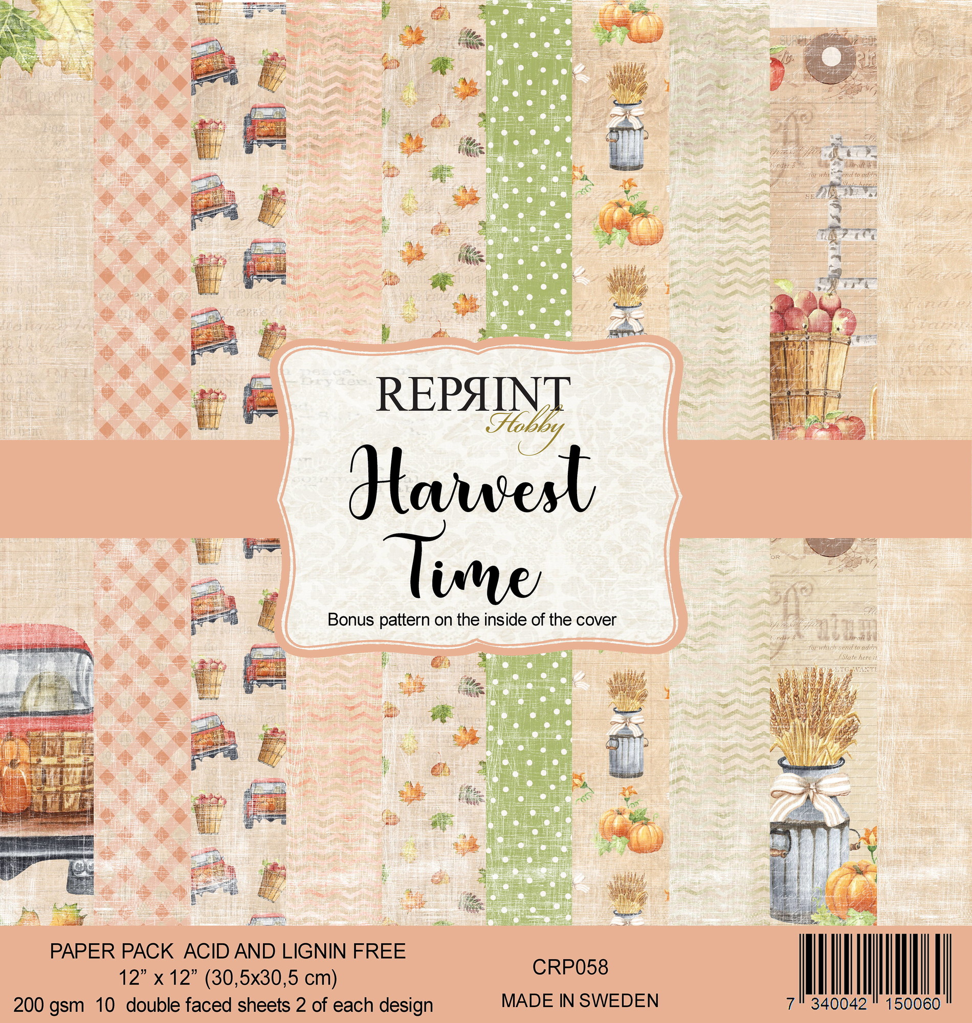 Harvest Time 12x12 Inch Paper Pack (CRP058) - Craftlines B.V.