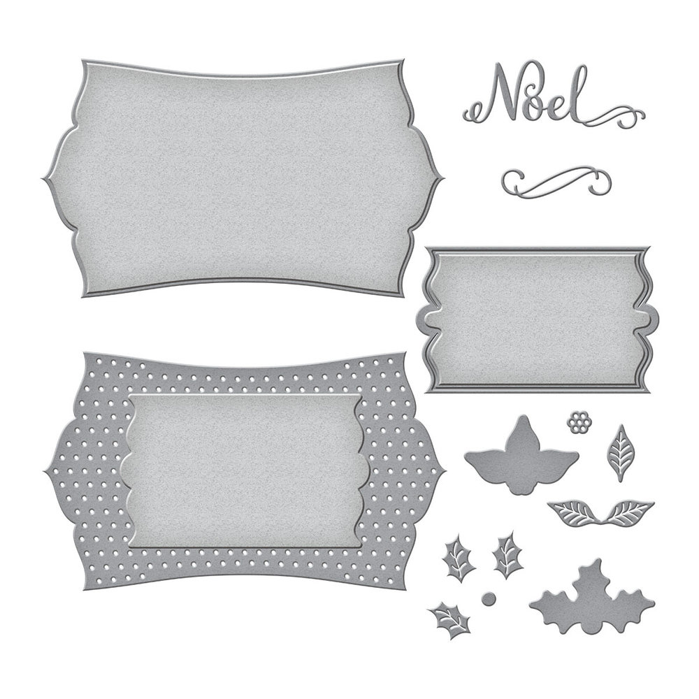 Noel Mini Slimline Frame Etched Dies (S5-535) - Craftlines B.V.