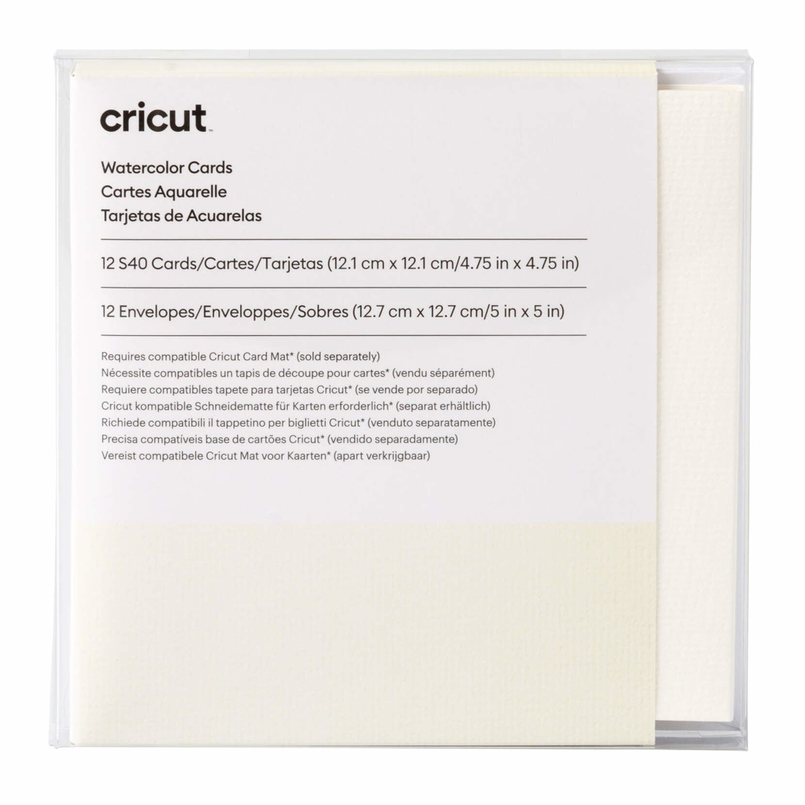 Watercolor Cards Ivory/White (S40 12pcs) (2009986) - Craftlines B.V.