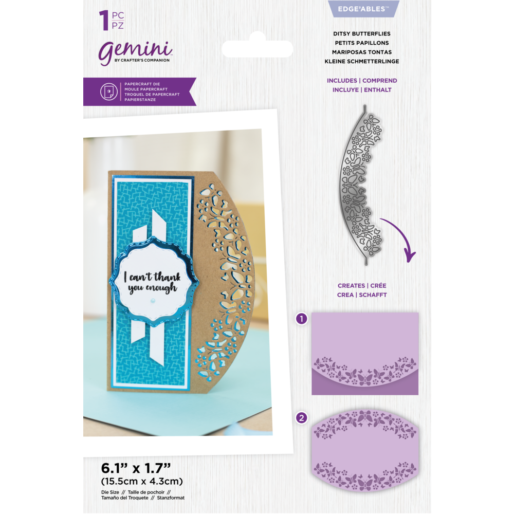 Ellipse Ditsy Butterflies Edge'ables Dies (GEM-MD-EDG-DBUTT ...