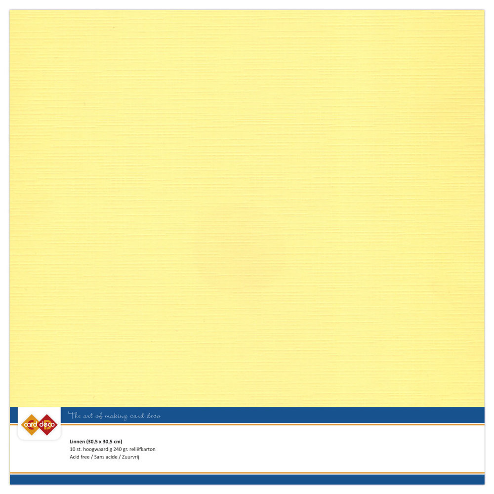 Card Deco Linen Cardstock 30,5x30,5 cm Yellow (10pcs) (LKK-SC04 ...
