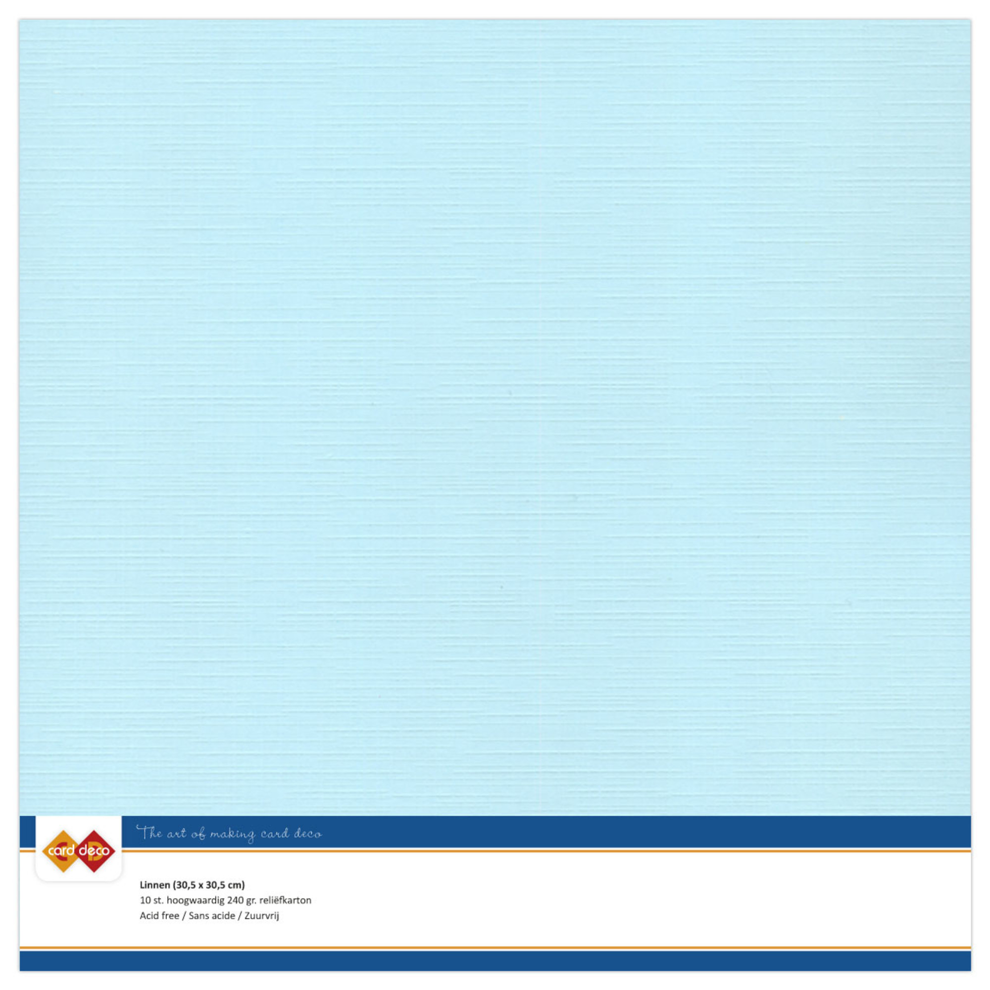 Card Deco Linen Cardstock 30,5x30,5 cm Baby Blue (10pcs) (LKK-SC27 ...