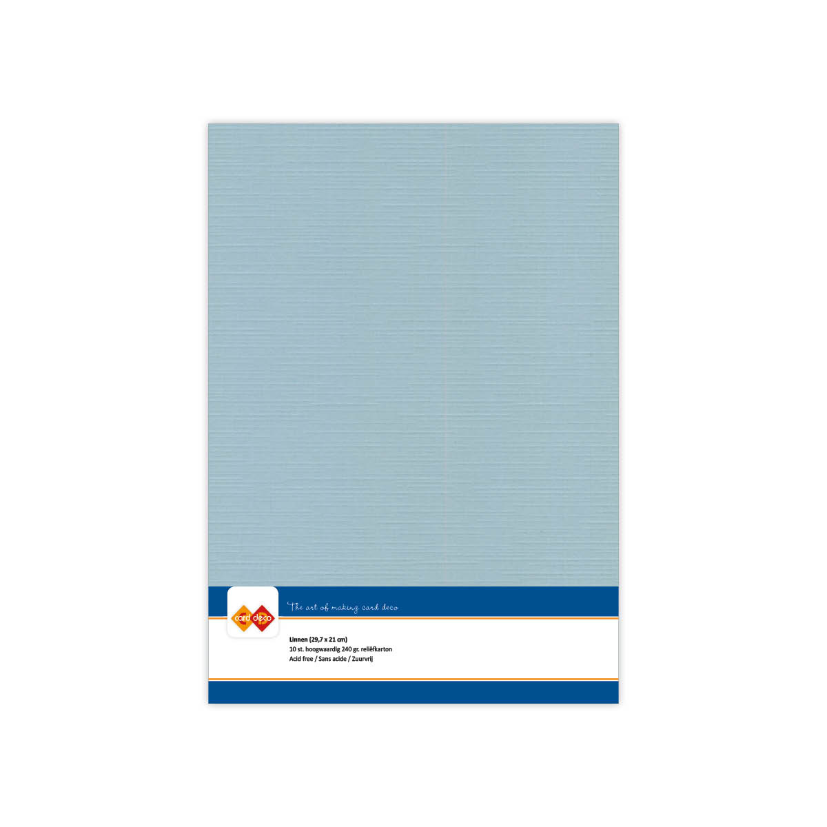 Card Deco Linen Cardstock A4 Grey (10pcs) (LKK-A425) - Craftlines B.V.