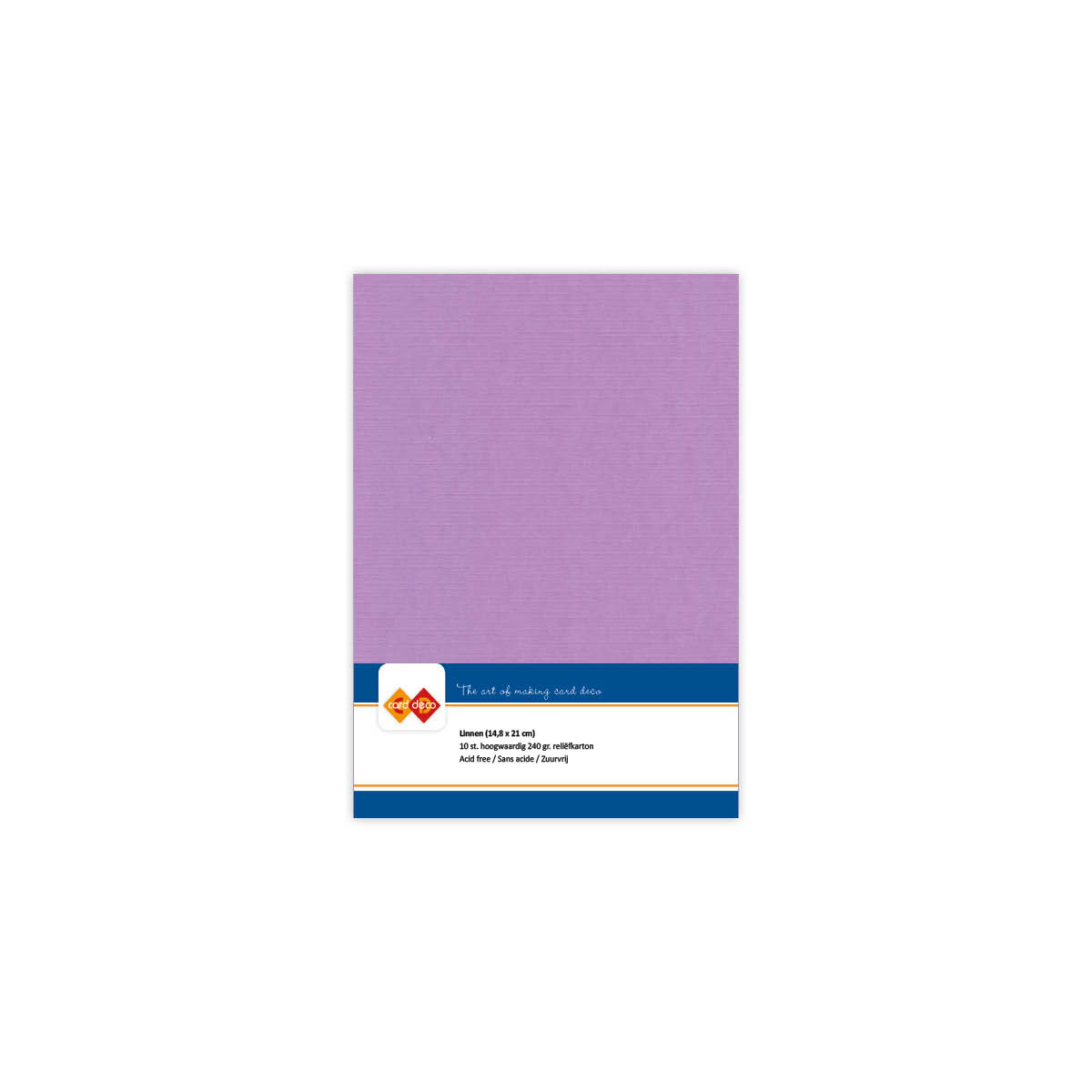 Card Deco Linen Cardstock A5 Lilac (10pcs) (LKK-A517) - Craftlines B.V.
