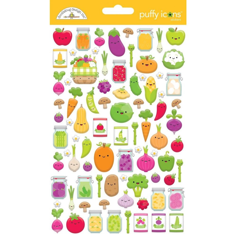 Veggie Garden Puffy Icons Stickers (7869) - Craftlines B.V.