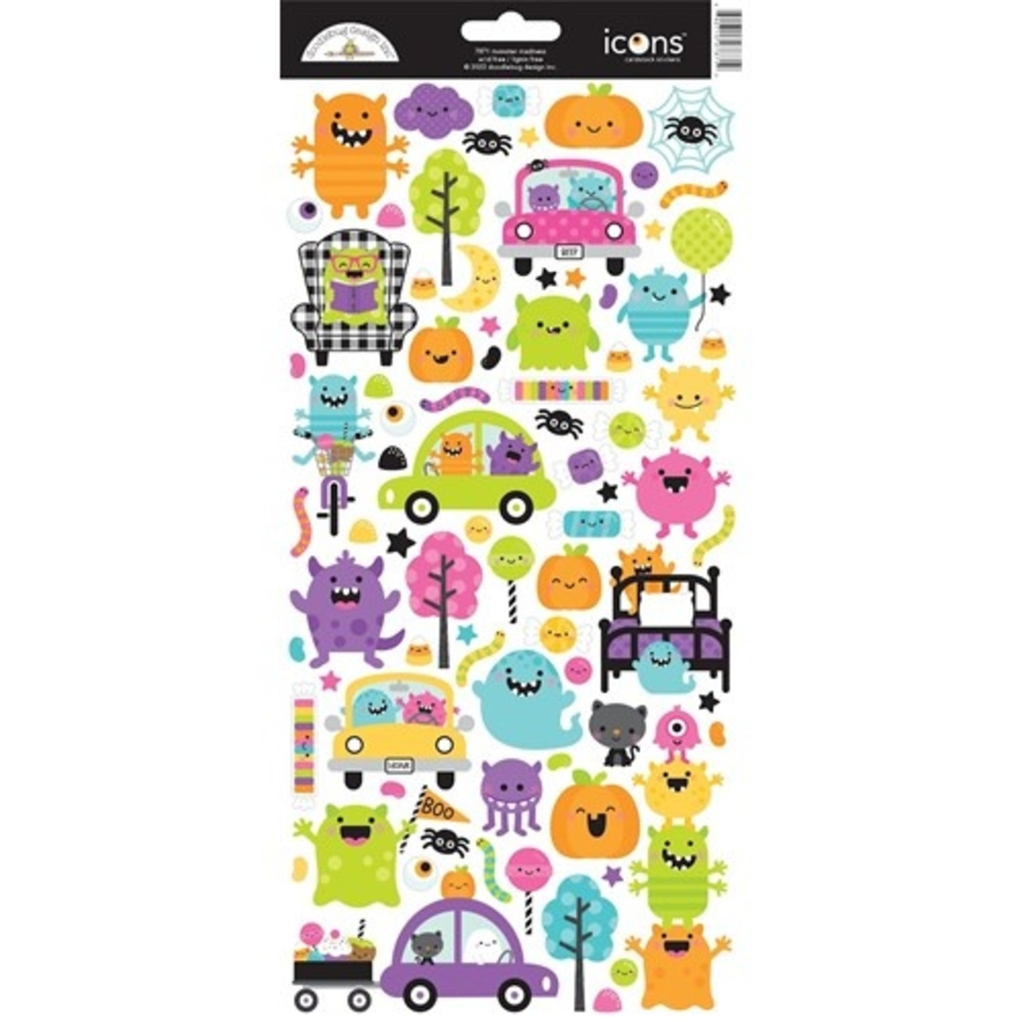 Monster Madness Icons Stickers (7871) - Craftlines B.V.