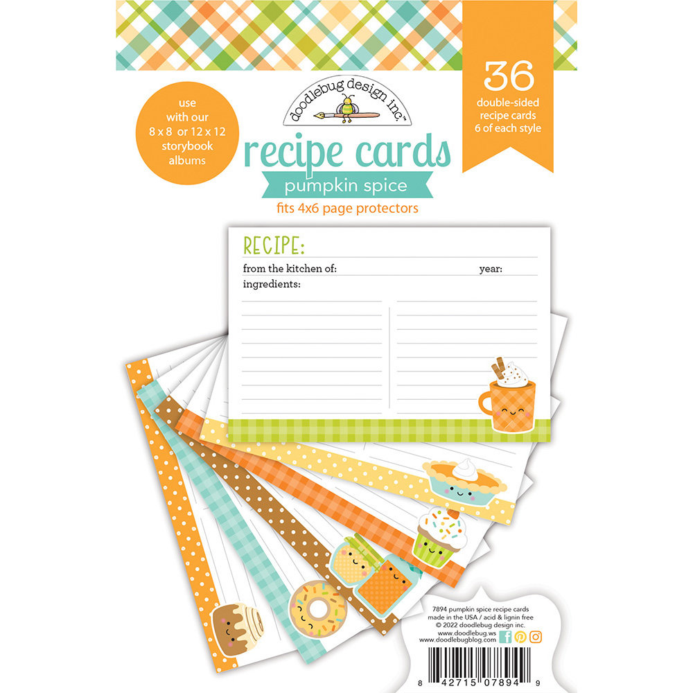 Pumpkin Spice Recipe Cards (7894) - Craftlines B.V.