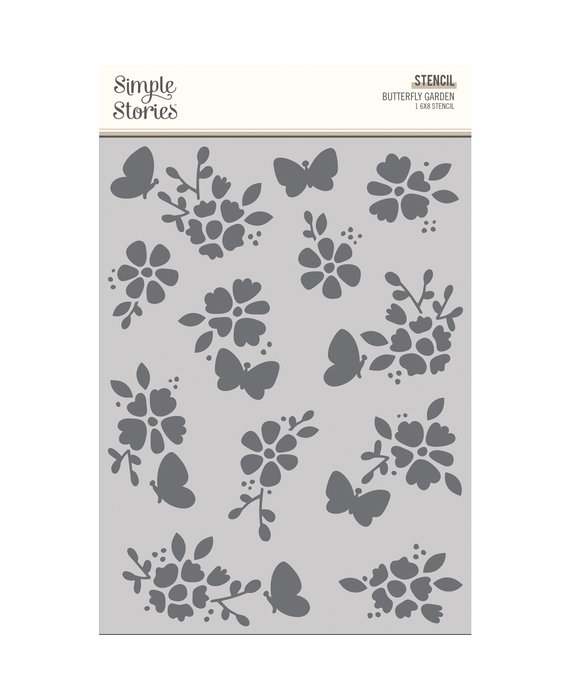 The Simple Life Stencil Butterfly Garden (18826) - Craftlines B.V.