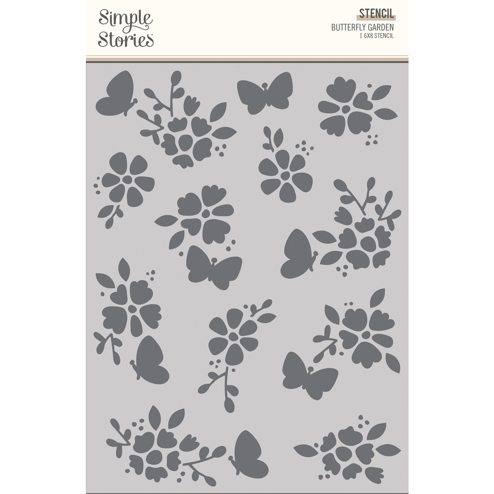 The Simple Life Stencil Butterfly Garden (18826) - Craftlines B.V.