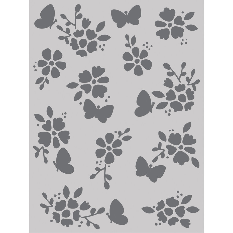 The Simple Life Stencil Butterfly Garden (18826) - Craftlines B.V.