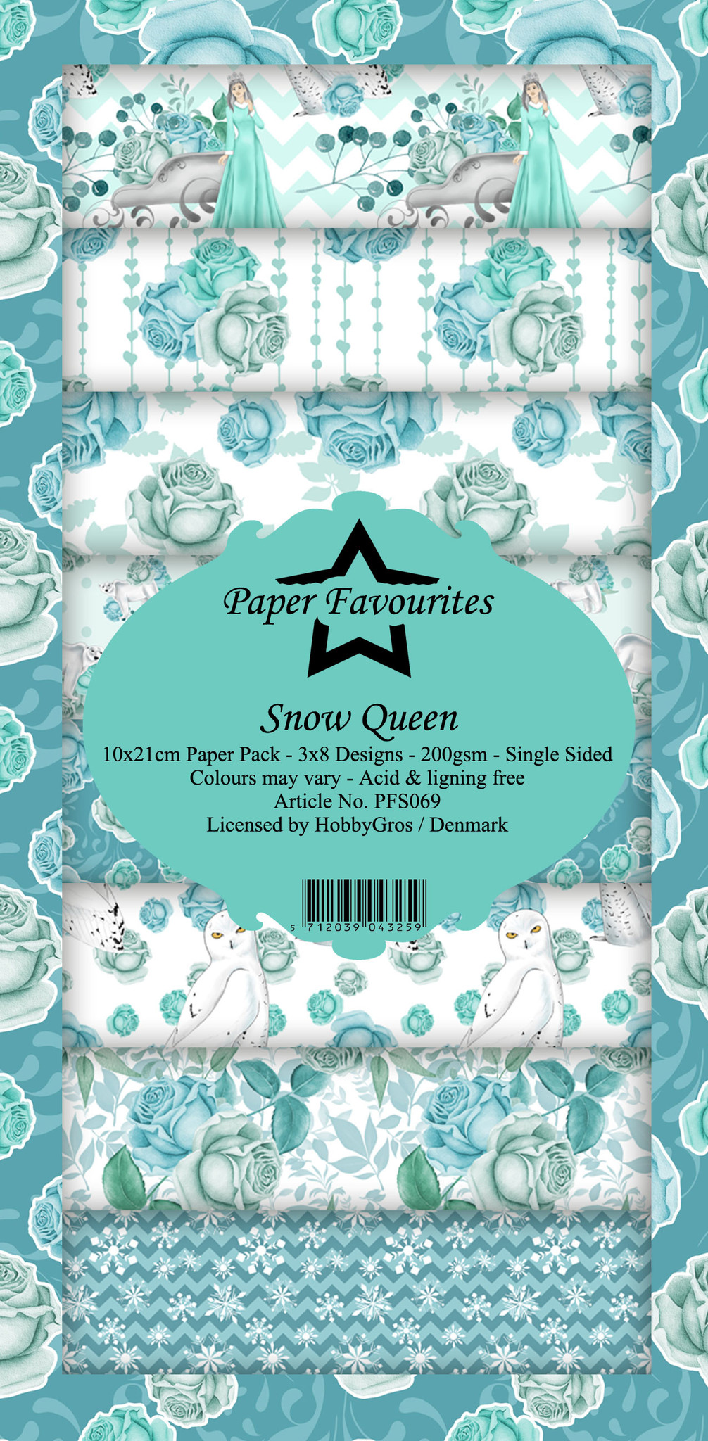 Snow Queen Slim Paper Pack (PFS069) - Craftlines B.V.