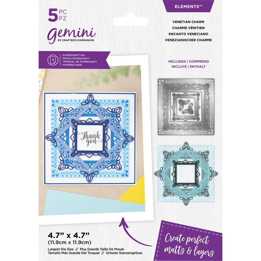 Heritage Venetian Charm Elements Dies (GEM-MD-ELE-VENCH) - Craftlines B.V.