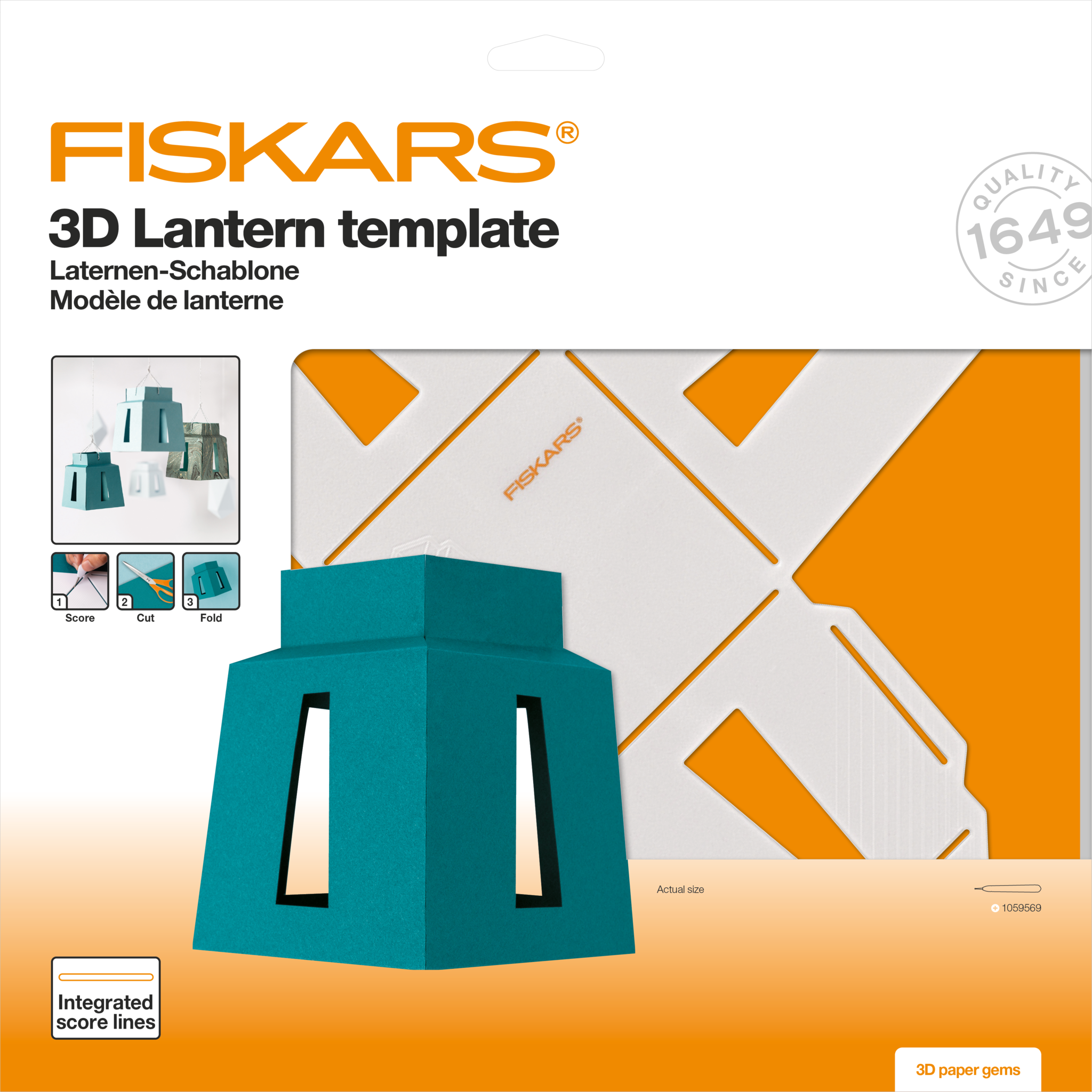 3D Paper Gems Template Lantern (1059568) - Craftlines B.V.