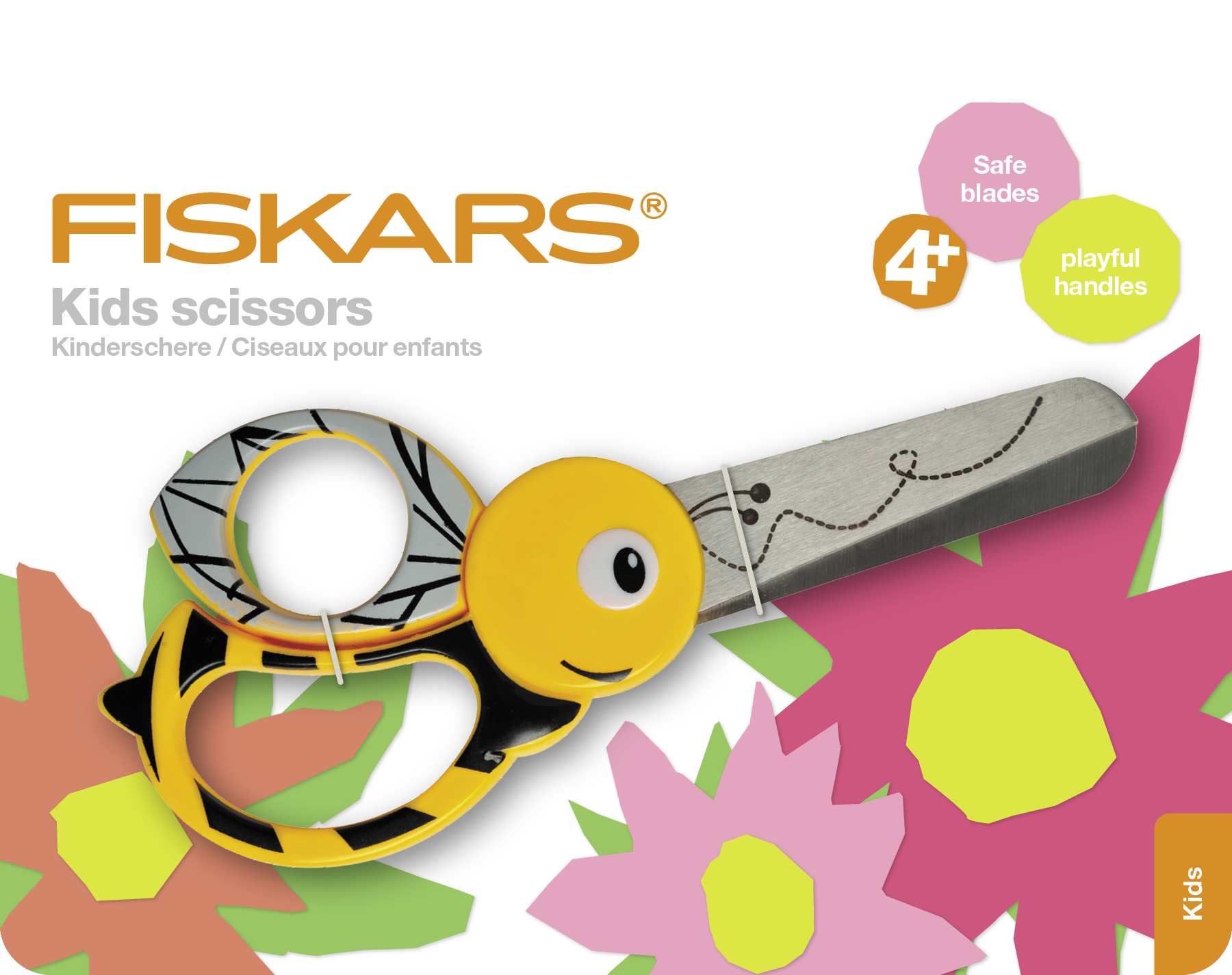 Scissors Kids +4 Animal Bee 13cm (1003747) - Craftlines B.V.