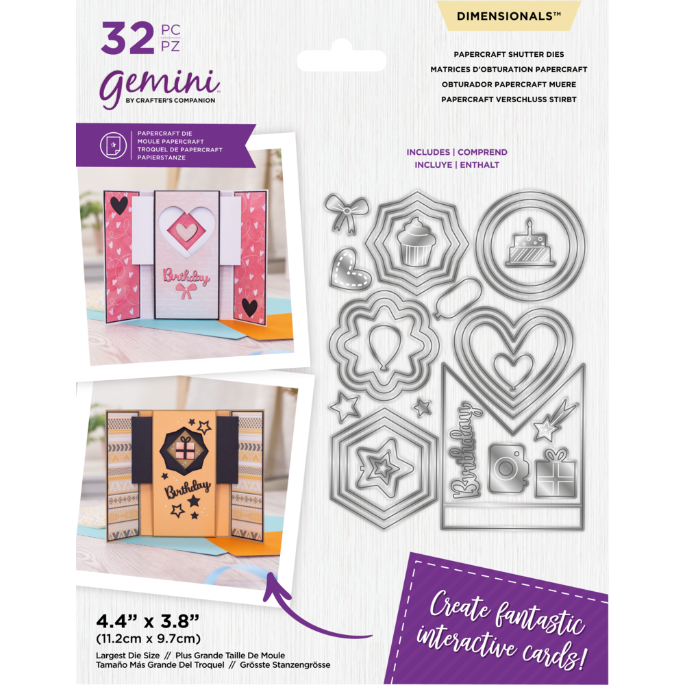 Papercraft Shutter Dies Dimensionals Dies (GEM-MD-DIM-SHUT ...