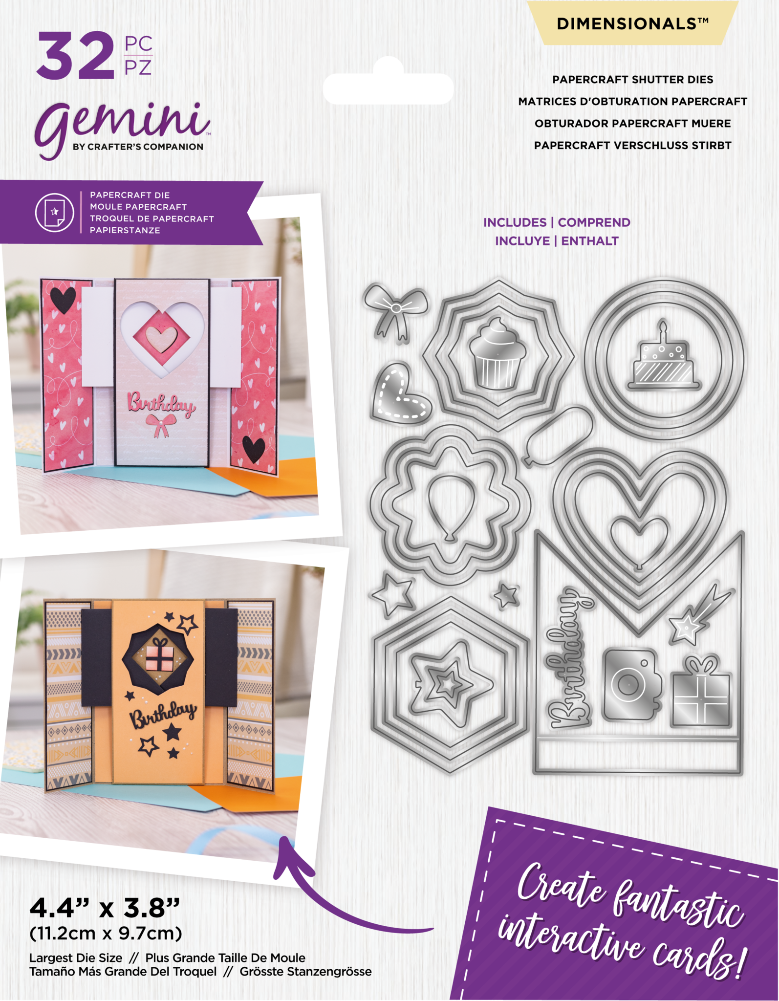 Papercraft Shutter Dies Dimensionals Dies (GEM-MD-DIM-SHUT ...