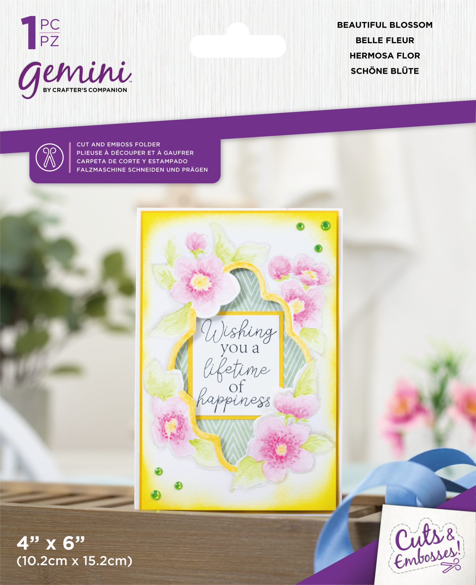 Floral Frame Beautiful Blossom Cut and Emboss Folder (GEM-CEF4-BEBLOS ...