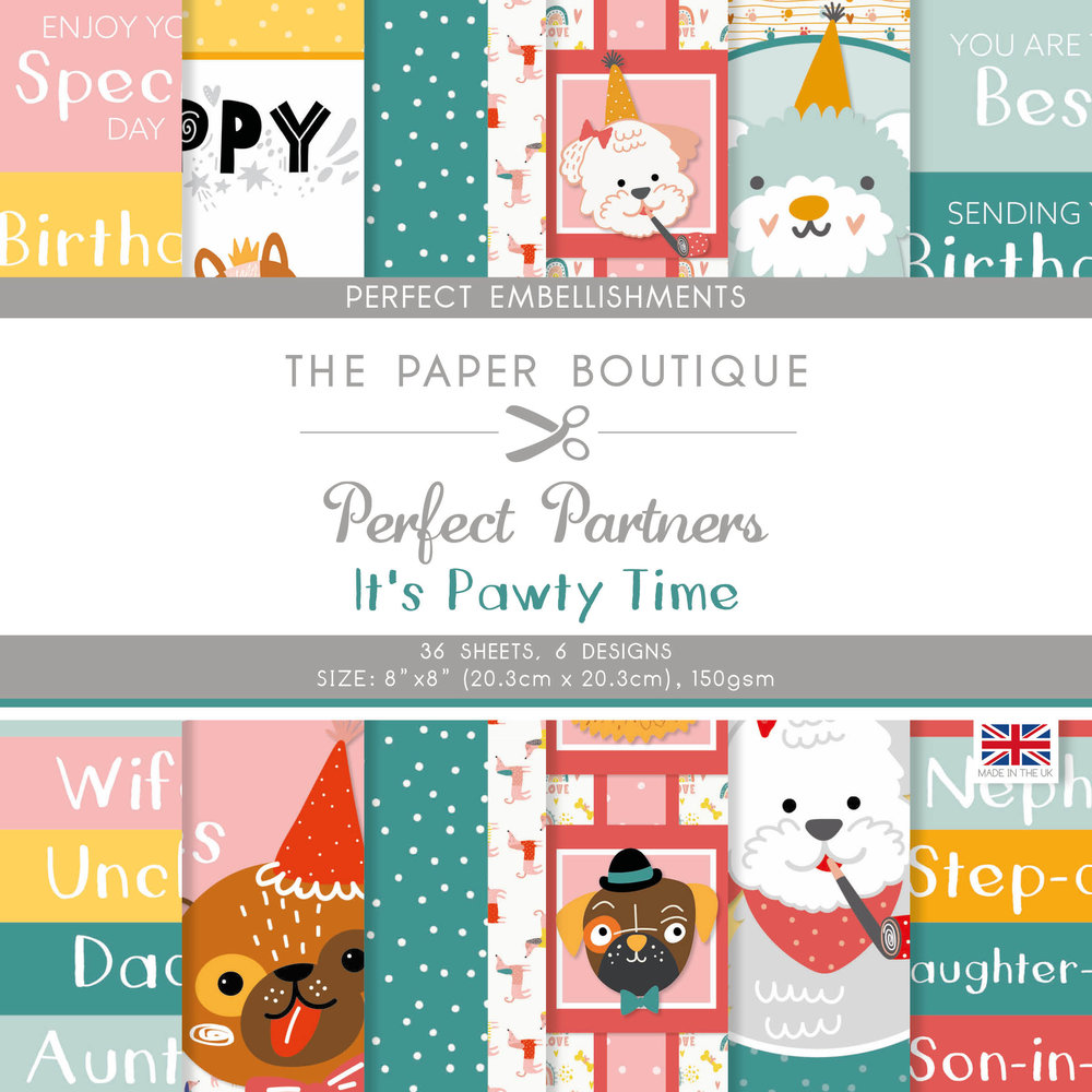 Perfect Partners It's Pawty Time 8x8 Inch Embellishments (PB1978 ...