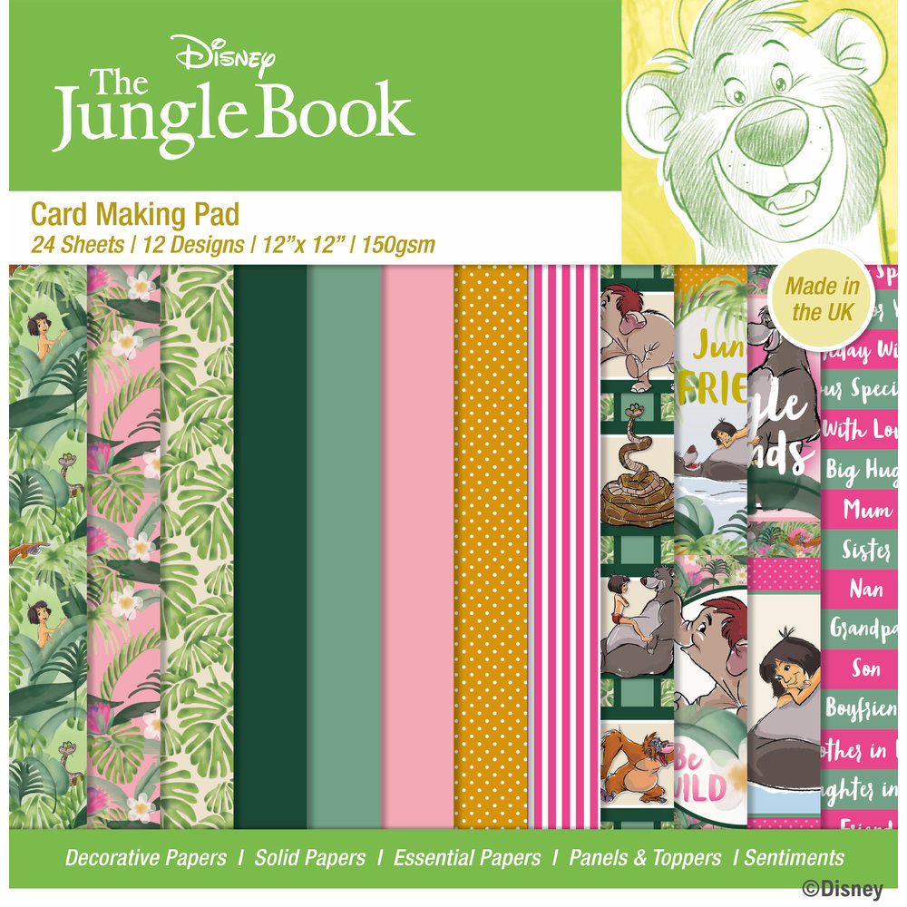 The Jungle Book 12x12 Inch Card Making Pad (DYP0066) - Craftlines B.V.