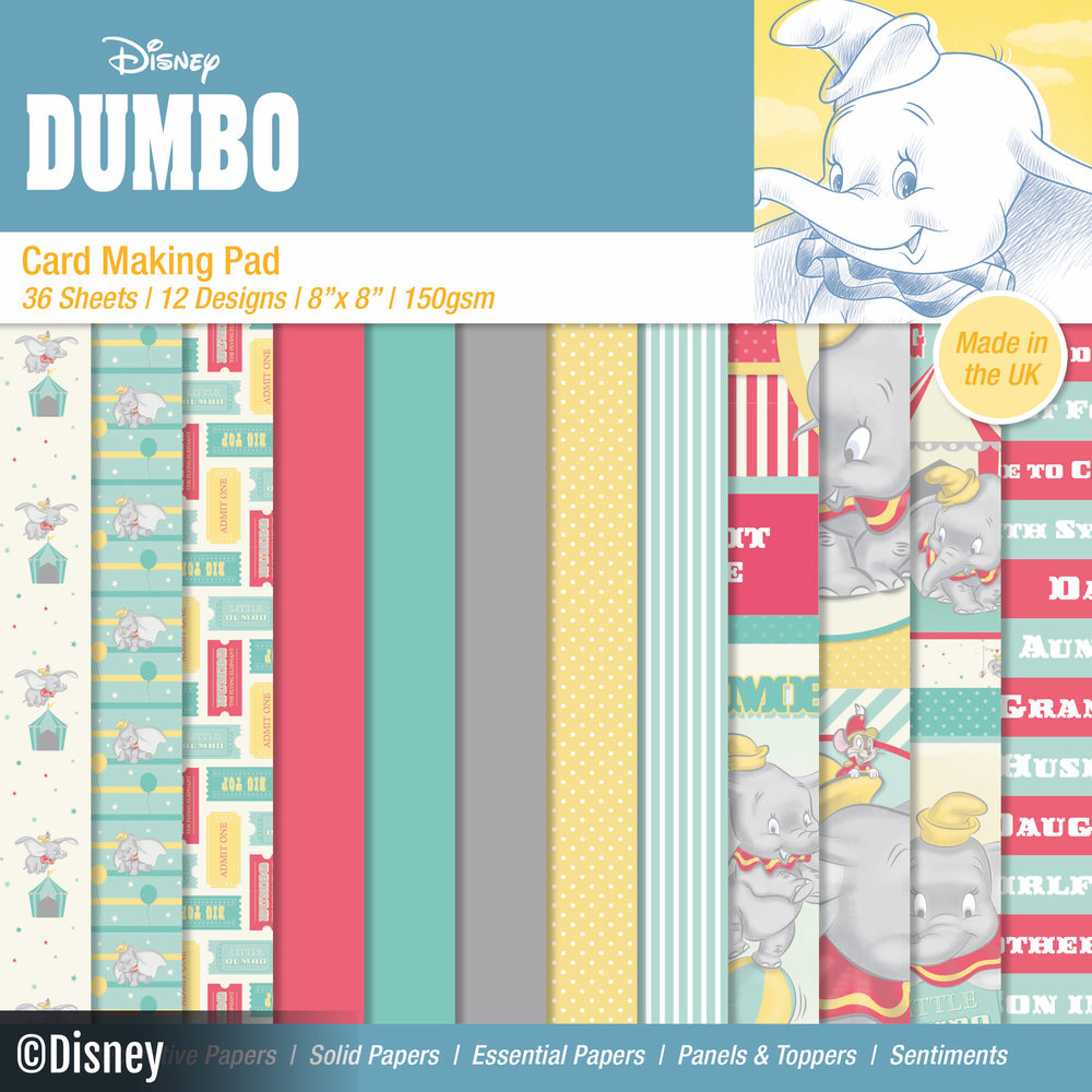 Dumbo 8x8 Inch Card Making Pad (DYP0068) - Craftlines B.V.