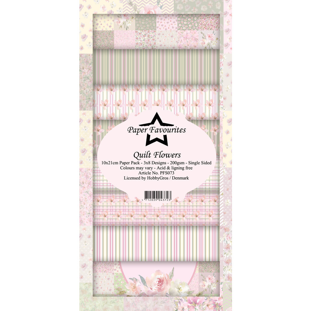 Quilt Flowers Slim Paper Pack (PFS073) - Craftlines B.V.