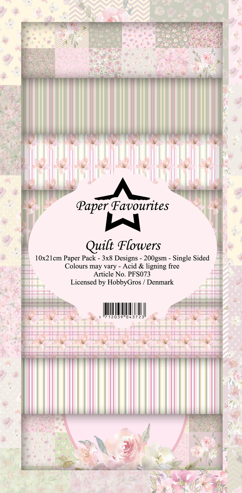 Quilt Flowers Slim Paper Pack (PFS073) - Craftlines B.V.