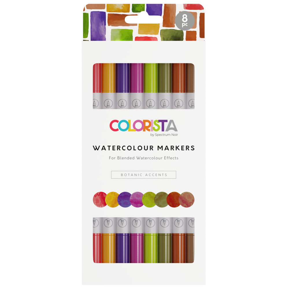 Colorista Watercolour Marker Botanic Accents (8pcs) (SNCOL-WATM-BOT8 ...