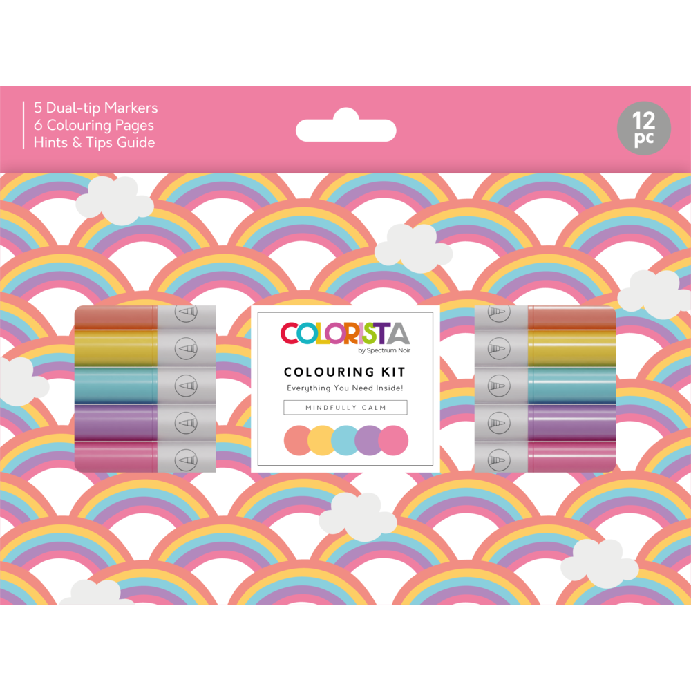 Colorista Colouring Kit Mindfully Calm (SNCOL-COLK-MIN12) - Craftlines B.V.