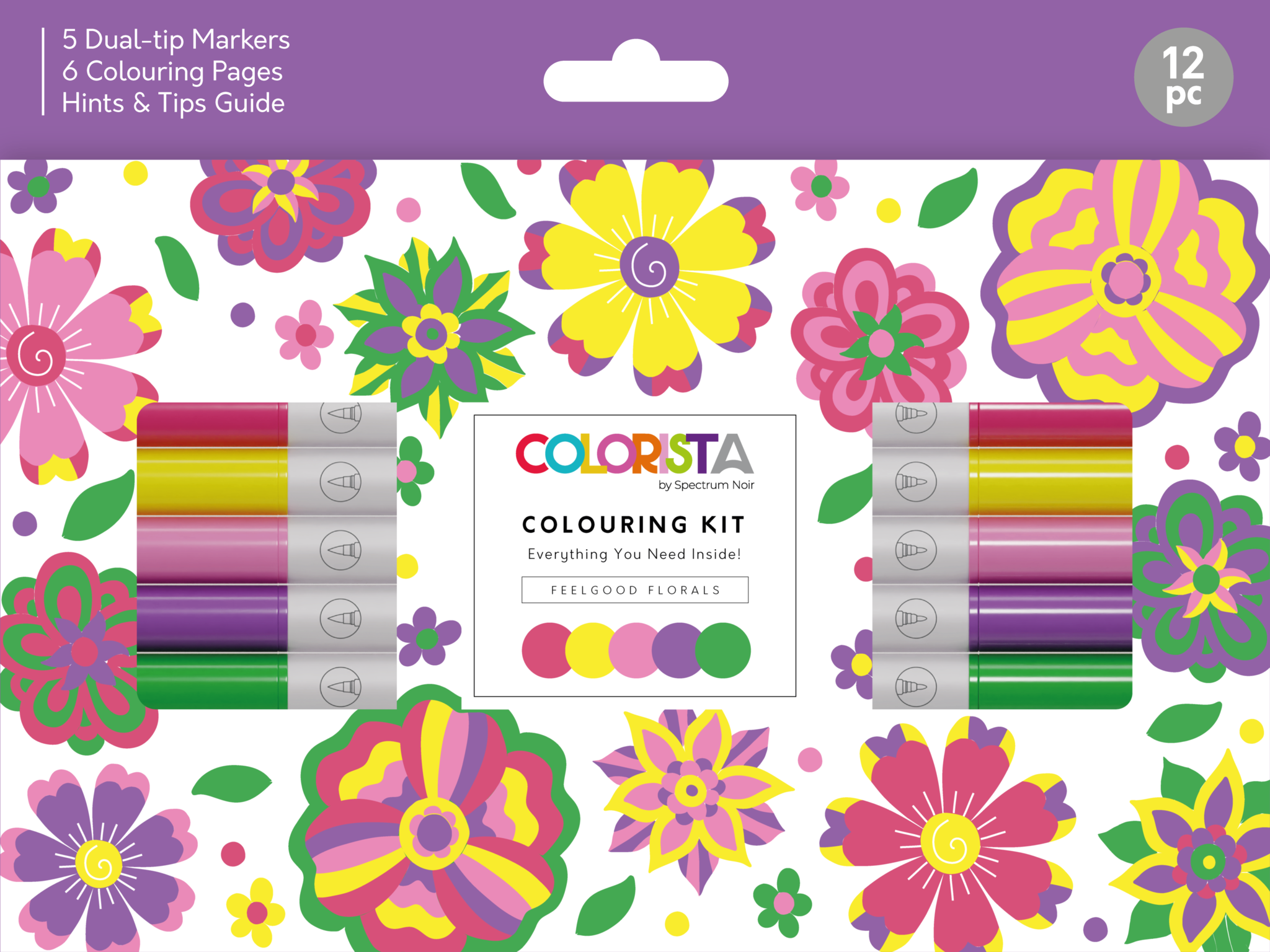 Colorista Colouring Kit Feelgood Florals (SNCOL-COLK-FEE12 ...