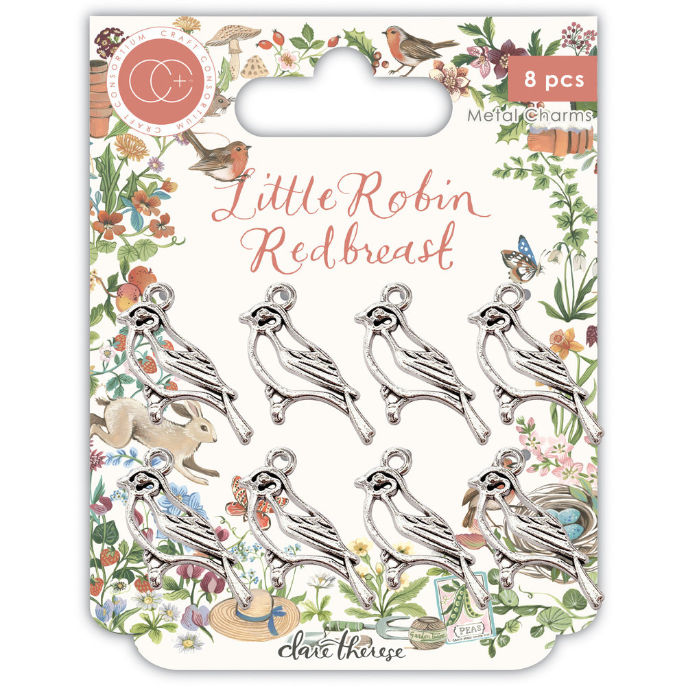 Little Robin Redbreast Metal Charms Robin (CCMCHRM039) - Craftlines B.V.