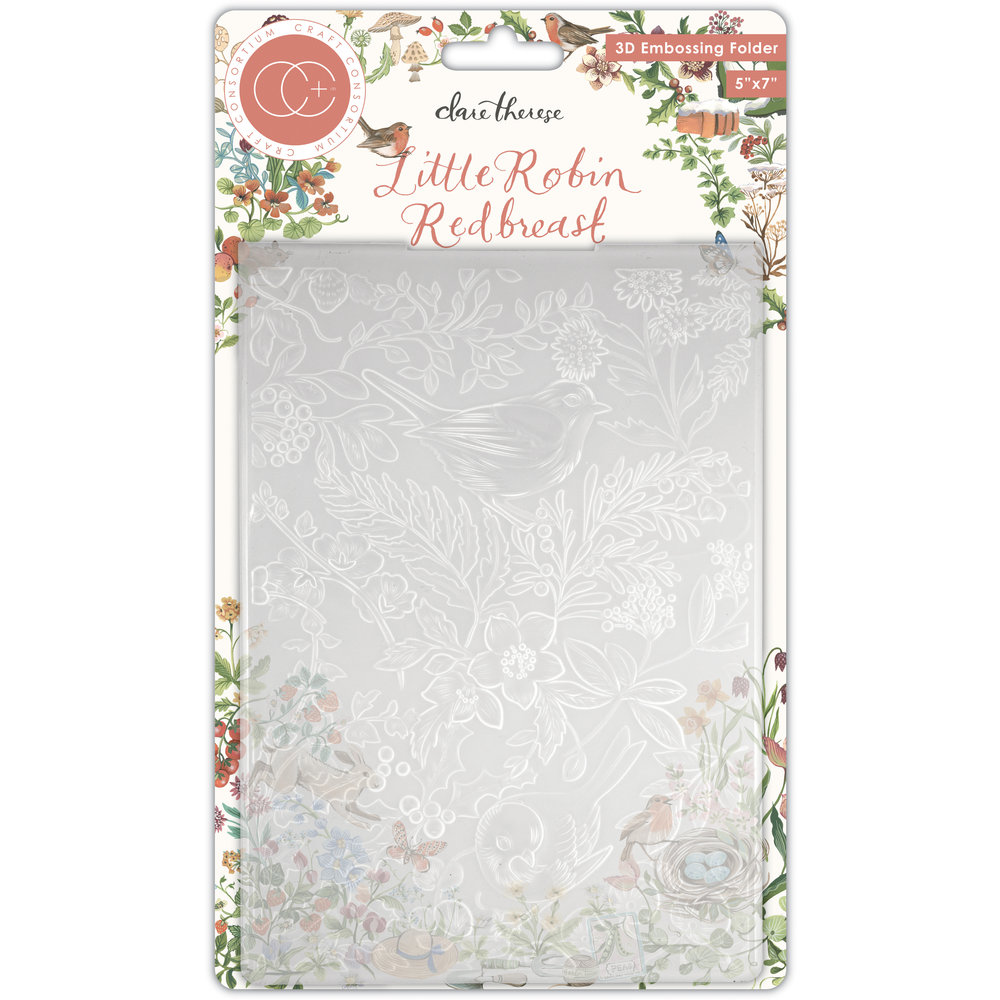 Little Robin Redbreast 3D Embossing Folder (CCEMBS002) - Craftlines B.V.