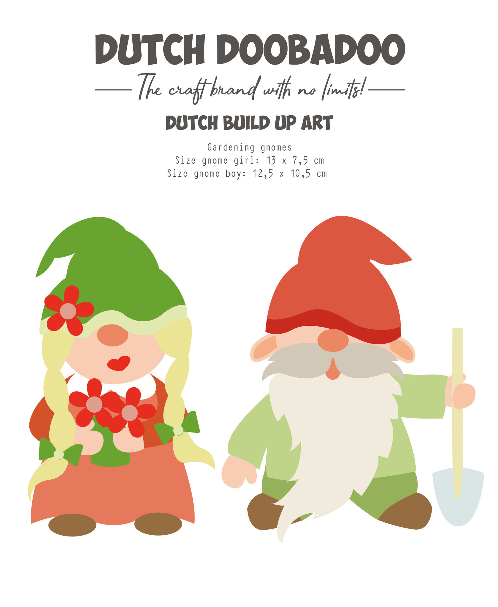 Dutch Card Art Build Up A5 Gardening Gnome (470.784.196) - Craftlines B.V.