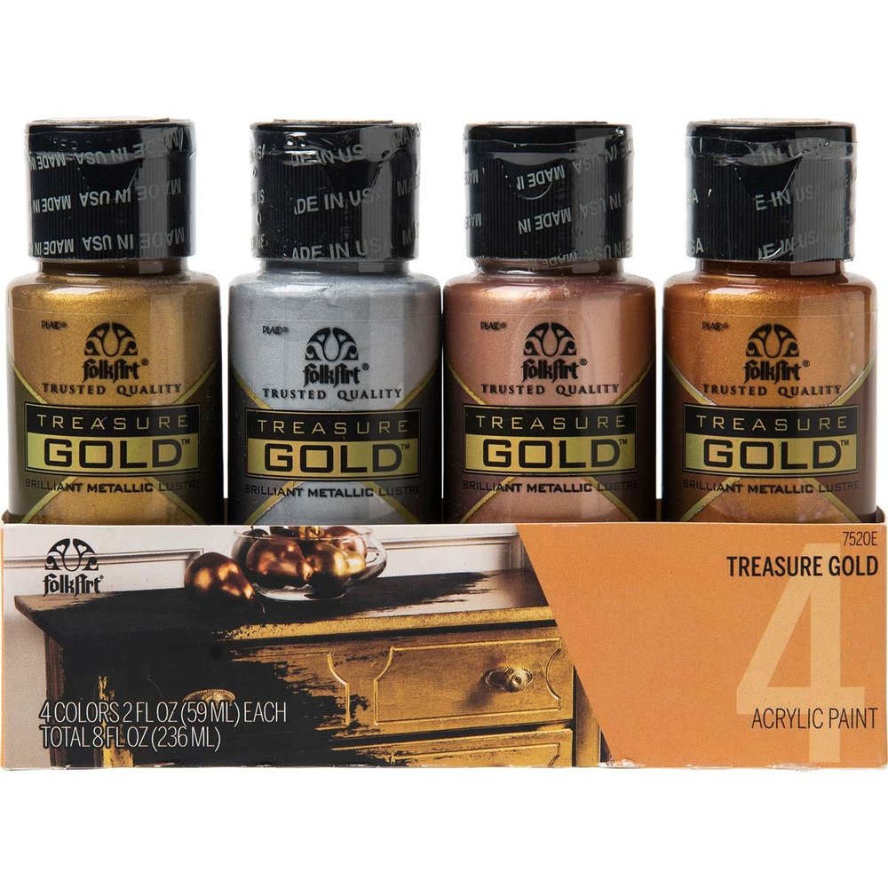 Treasure Gold Paint Set 4x2 fl oz (7520E) - Craftlines B.V.