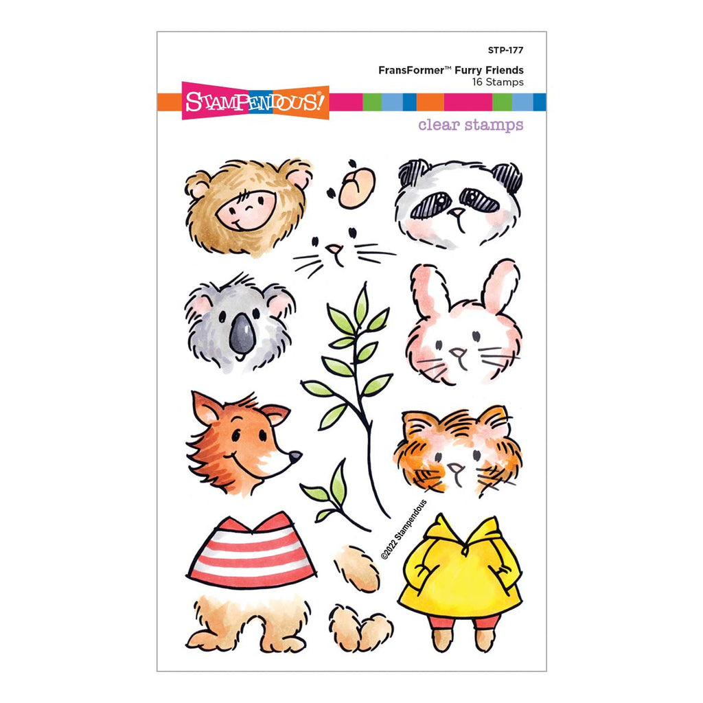 Furry Friends FransFormer Clear Stamps (STP-177) - Craftlines B.V.