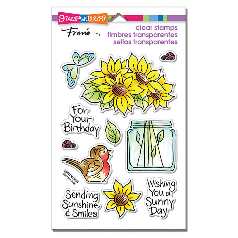 Pop Sunflower Perfectly Clear Stamps (SSC1379) - Craftlines B.V.