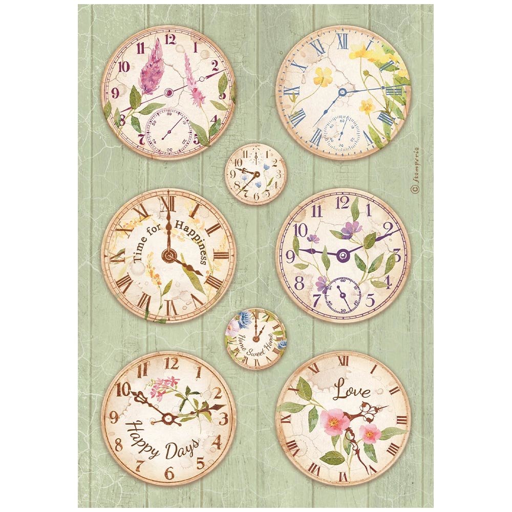 Create Happiness Welcome Home A4 Rice Paper Clocks (6 pcs) (DFSA4743 ...