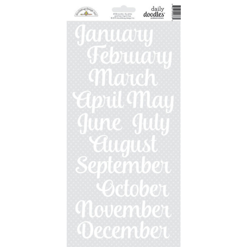Daily Doodles Calendar Months Stickers (4938) - Craftlines B.V.